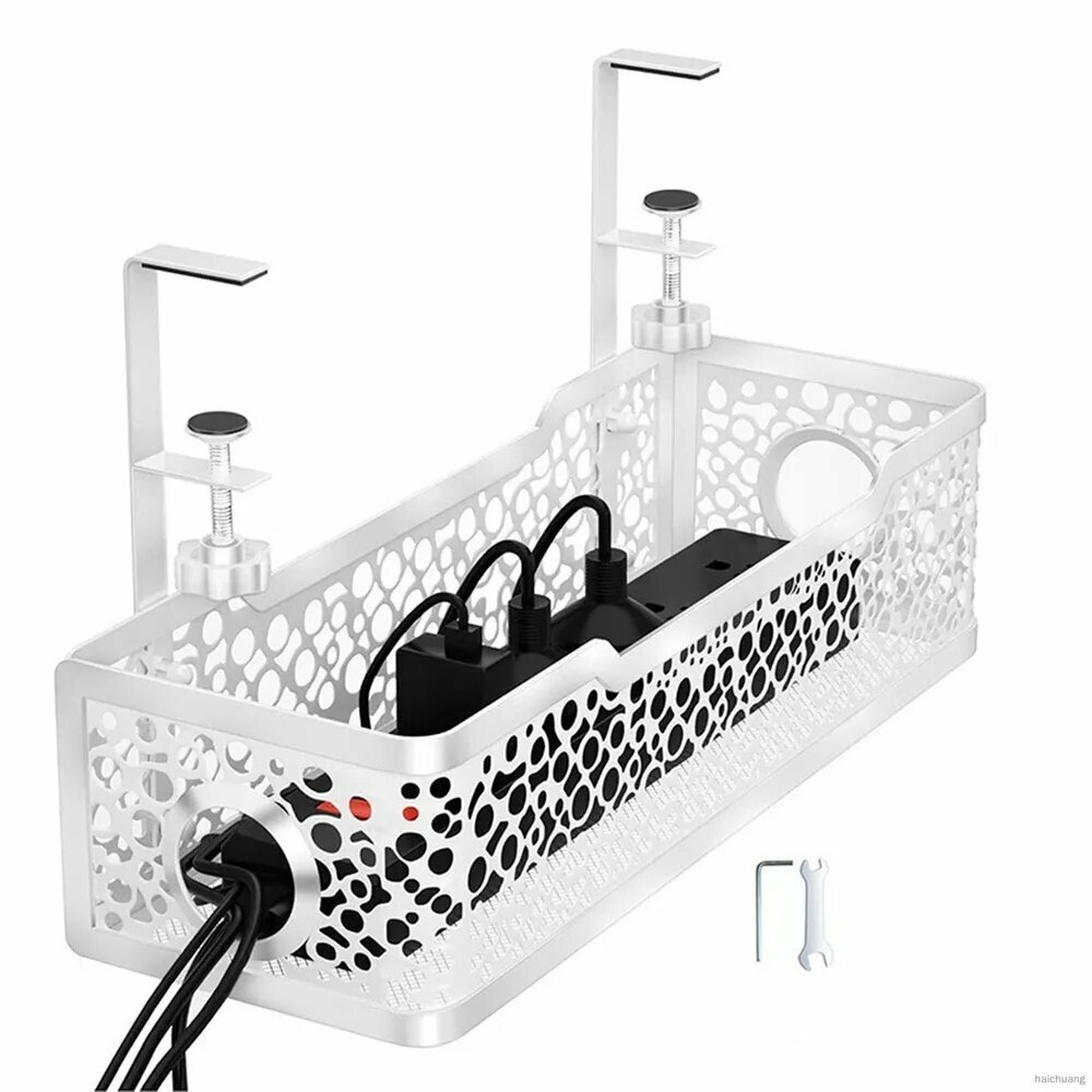 Стойка для хранения кабелей, скрывающая держатель для проводов для органайзера стола под столом, без сверления