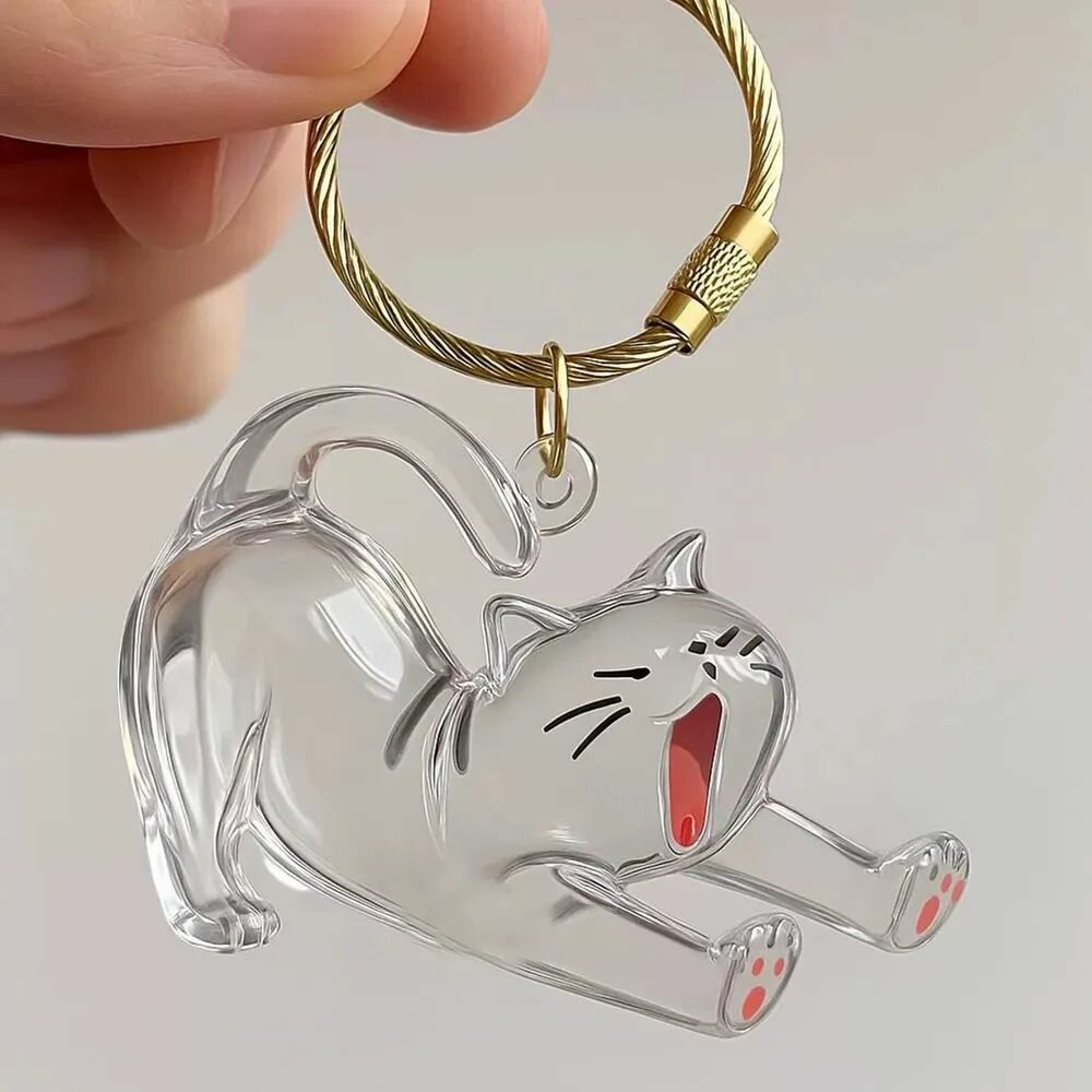 Прозрачная капсула для хранения кошачьей шерсти, пластиковый контейнер-брелок, коллекционный аксессуар любителей кошек