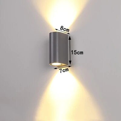 Настенный светильник Grey Round 2 Head, Tuya Wifi RGB