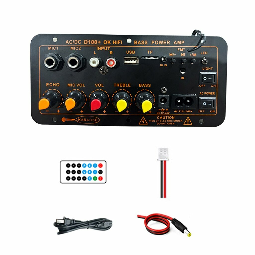Цифровой усилитель звука D100+, подключение BT5.0, высокая эффективность, энергосбережение