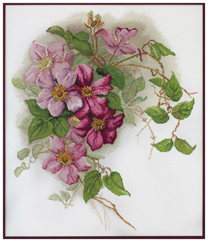 Набор для вышивания "Клематисы" 45х50см, 06.002.19