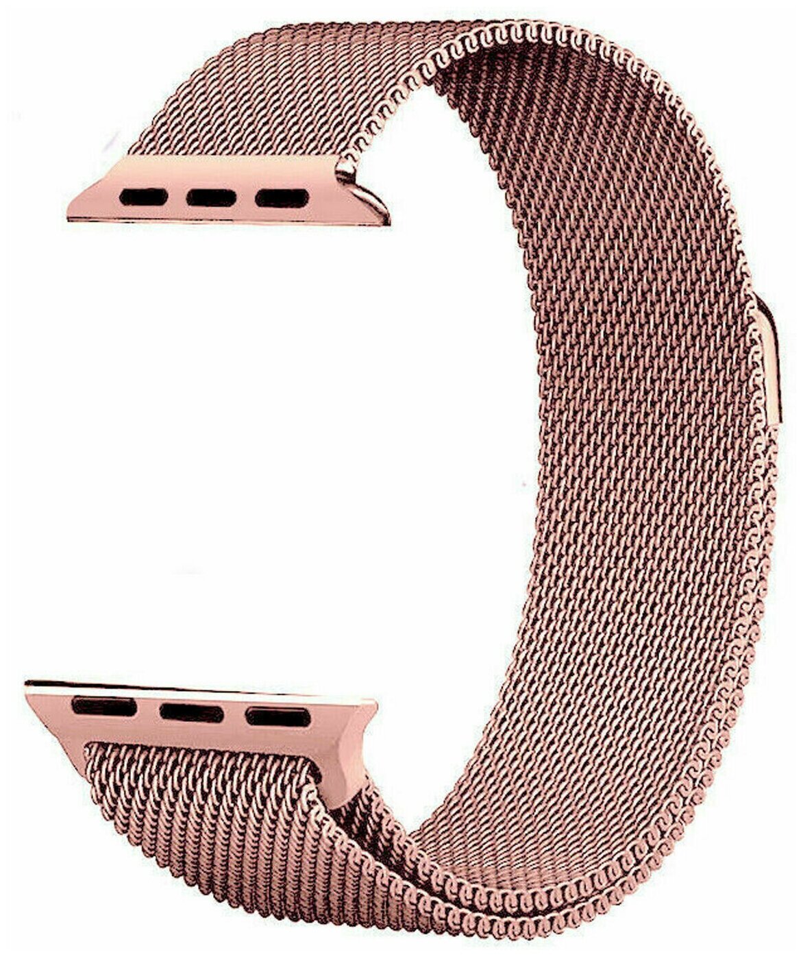Ремешок для Apple Watch 38-40мм (1,2,3,4,5,6, SE), Миланская петля, розовое золото, металлический