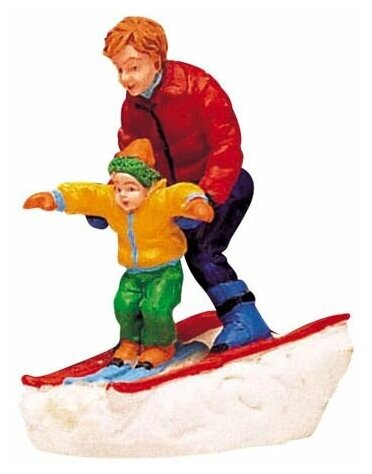 Фигурка 'Учимся кататься', полистоун, 5 см, LEMAX 62169-lemax