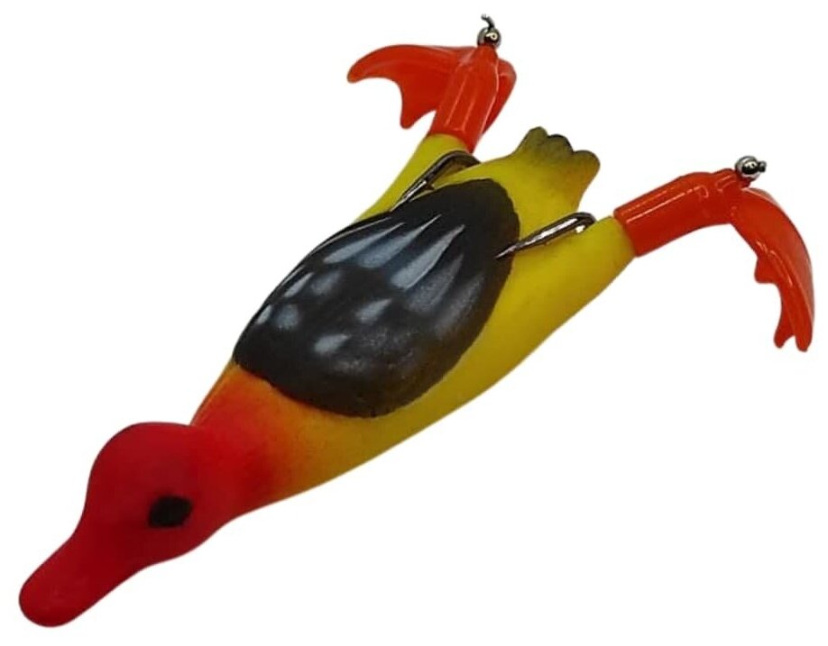 Утка провокатор незацепляйка на хищника / Утка для рыбалки / Уточка силиконовая на щуку