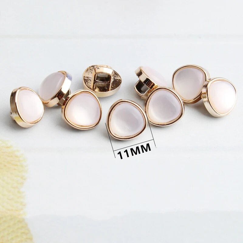 Пластиковые круглые пуговицы с стразами 5/10 шт 10pcs, 08
