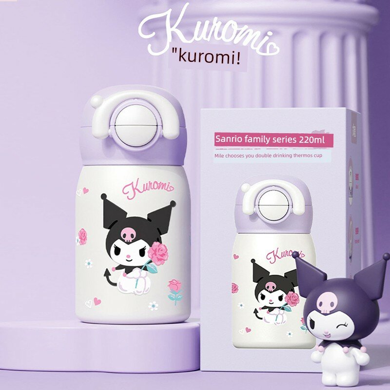 Официальный термокубок Hello Kitty, фиолетовый, 220 мл, портативная бутылка для девушек