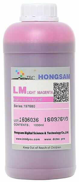 Чернила DCTec пигментные HP Z2100 Light Magenta (светло-пурпурный) 1000 мл