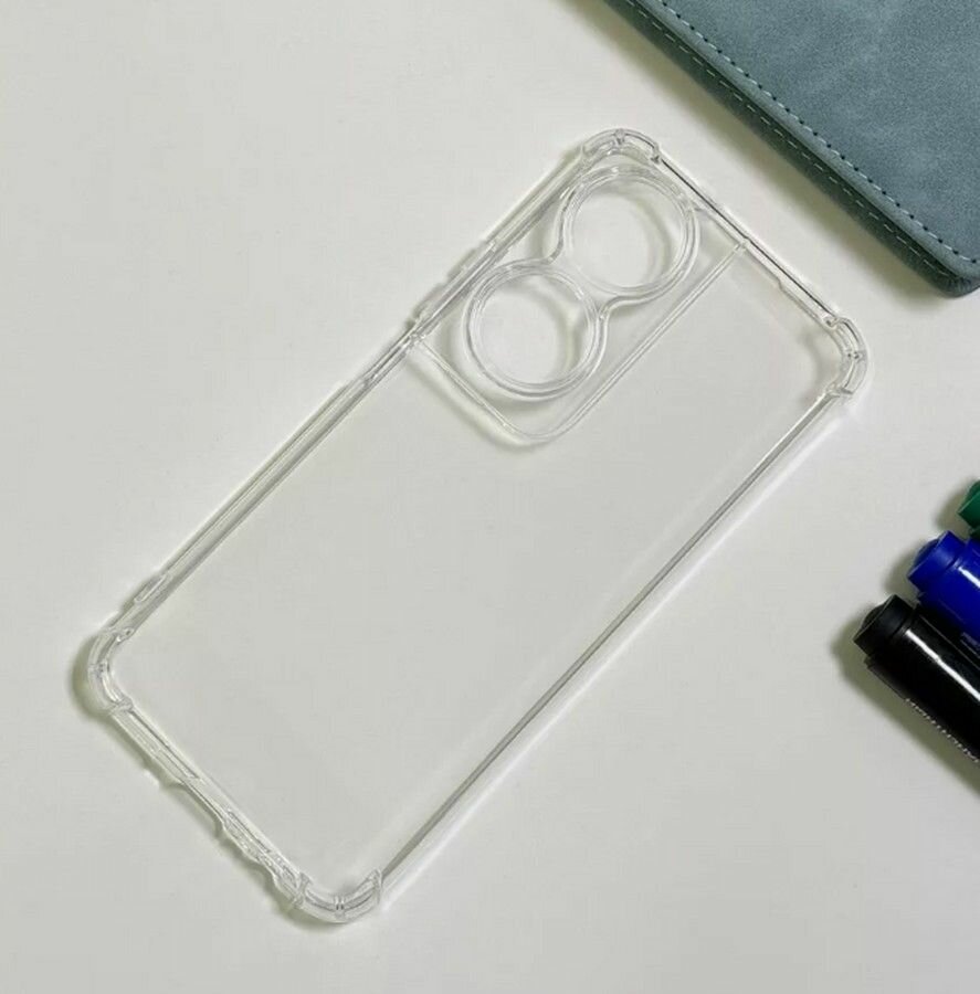 Силиконовая накладка для Huawei Honor X7B с усиленными бортами прозрачный