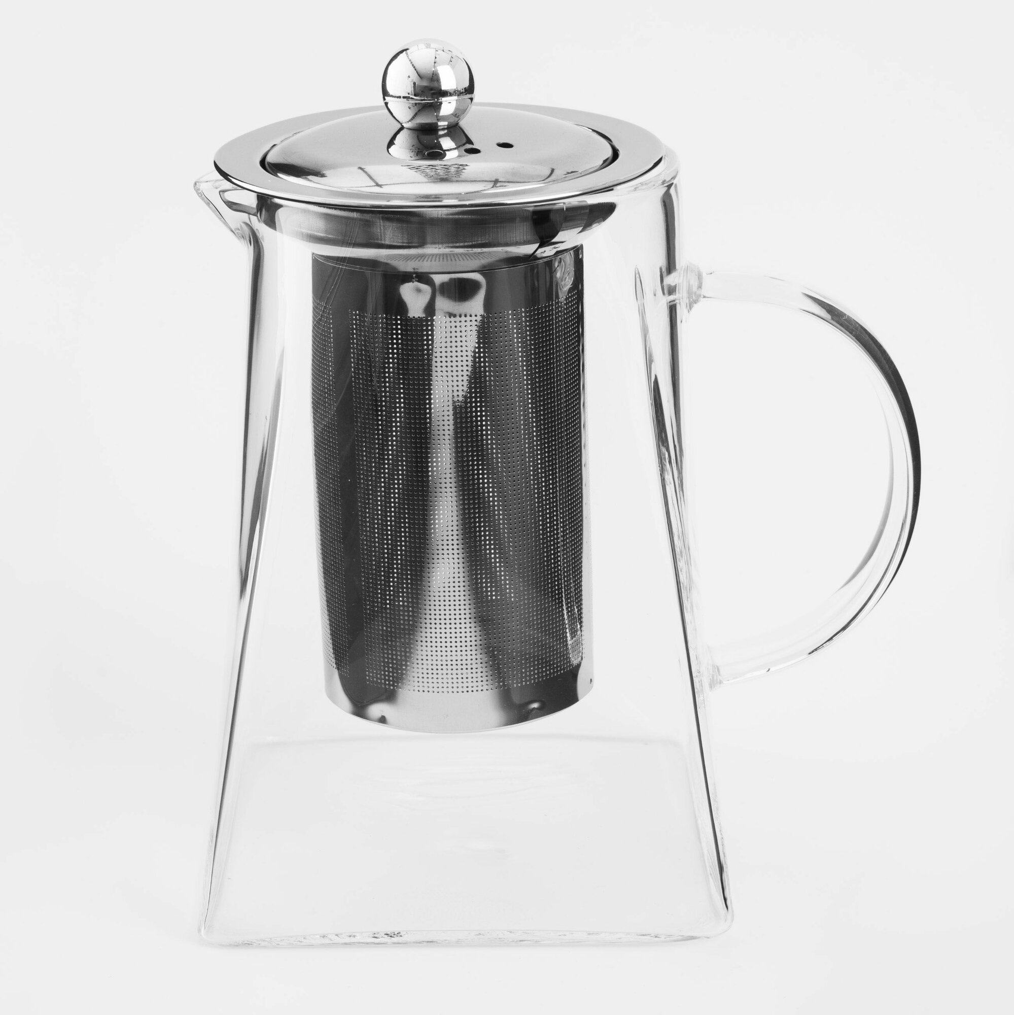 Чайник заварочный Kuchenland, 860 мл, стекло Б/сталь, Pyramid