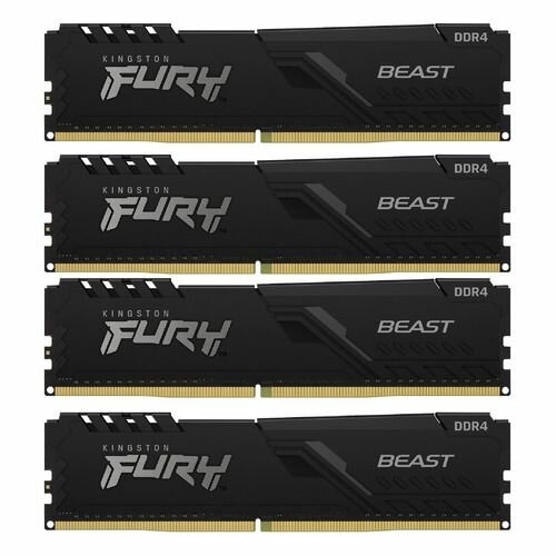 Оперативная память Kingston Fury Beast Black KF436C17BBK4/32 DDR4 - 4x 8ГБ 3600МГц, DIMM, Ret