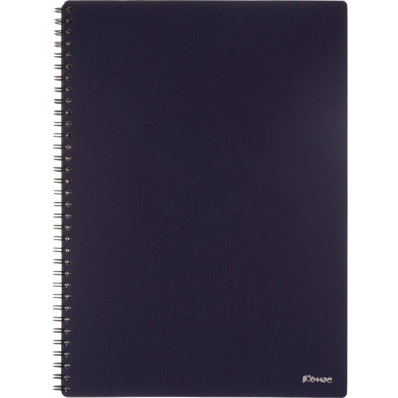 Бизнес-тетрадь Комус А4 100л, кл. обл пластик, спираль, синяя Classic 1561946