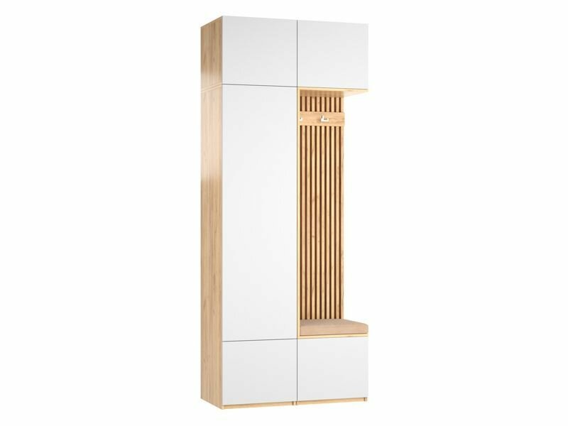 Прихожая в коридор "Дуглас" 90х240х50 Дуб крафт золотой / Лотос