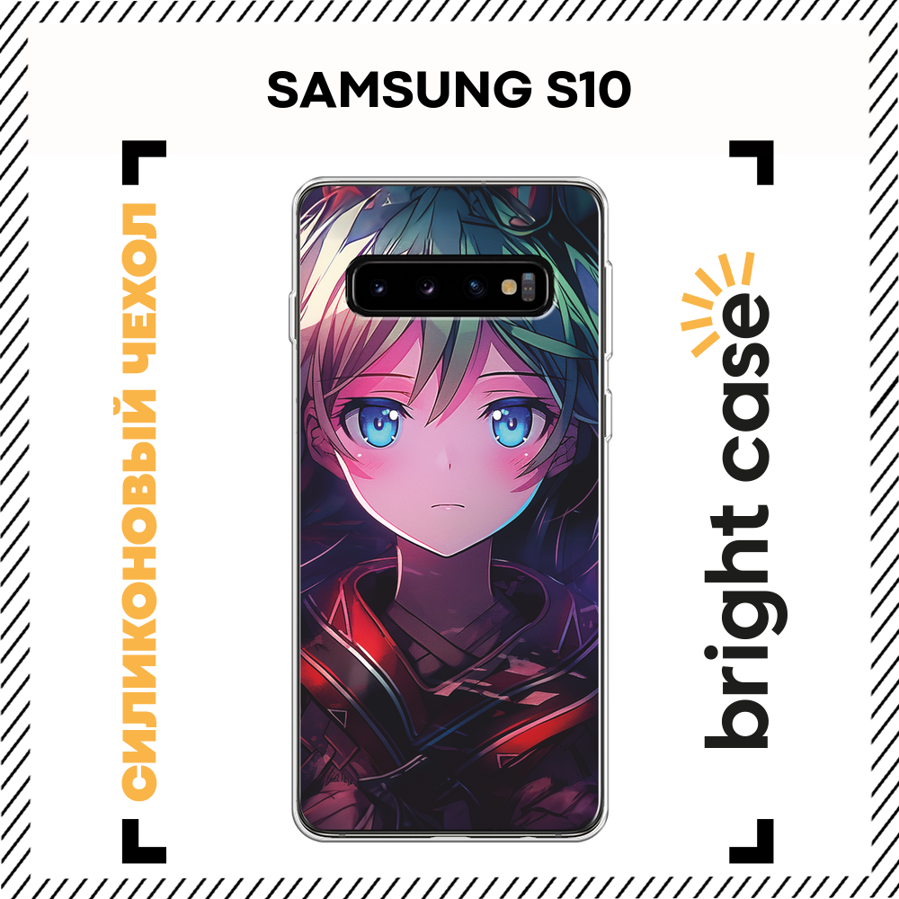 Чехол на Samsung Galaxy S10 / Самсунг S10 с принтом Девушка аниме