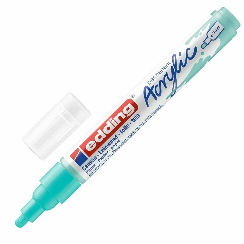 Маркер акриловый Edding 5100/934. кругл. нак. 2-3 мм. Цвет Бирюзовый