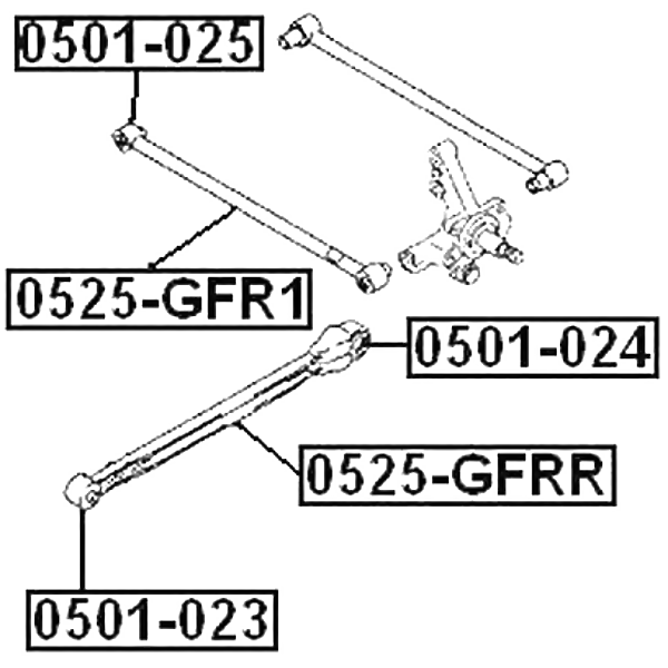ASVA 0501023 (GE4T28200B / GE4T28200C / GE4T28250C) сайлентблок задней тяги задн. Mazda (Мазда) 626 gf 1997-2002