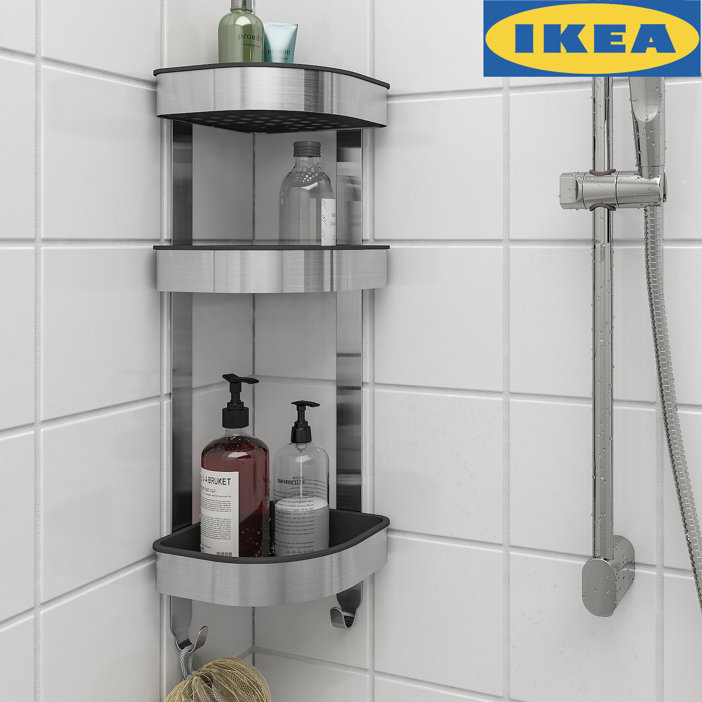 Полка для ванной IKEA BROGRUND (икеа брогрунд)