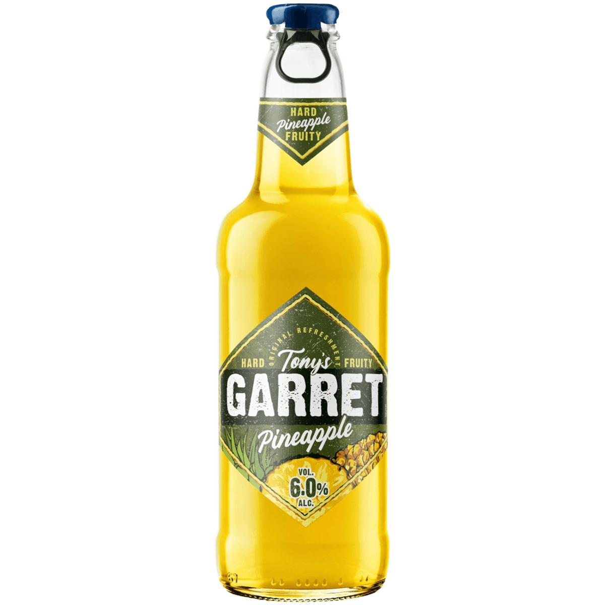 Напиток пивной Tony's Garret Hard Pineapple, ананасовый, 0,4 л
