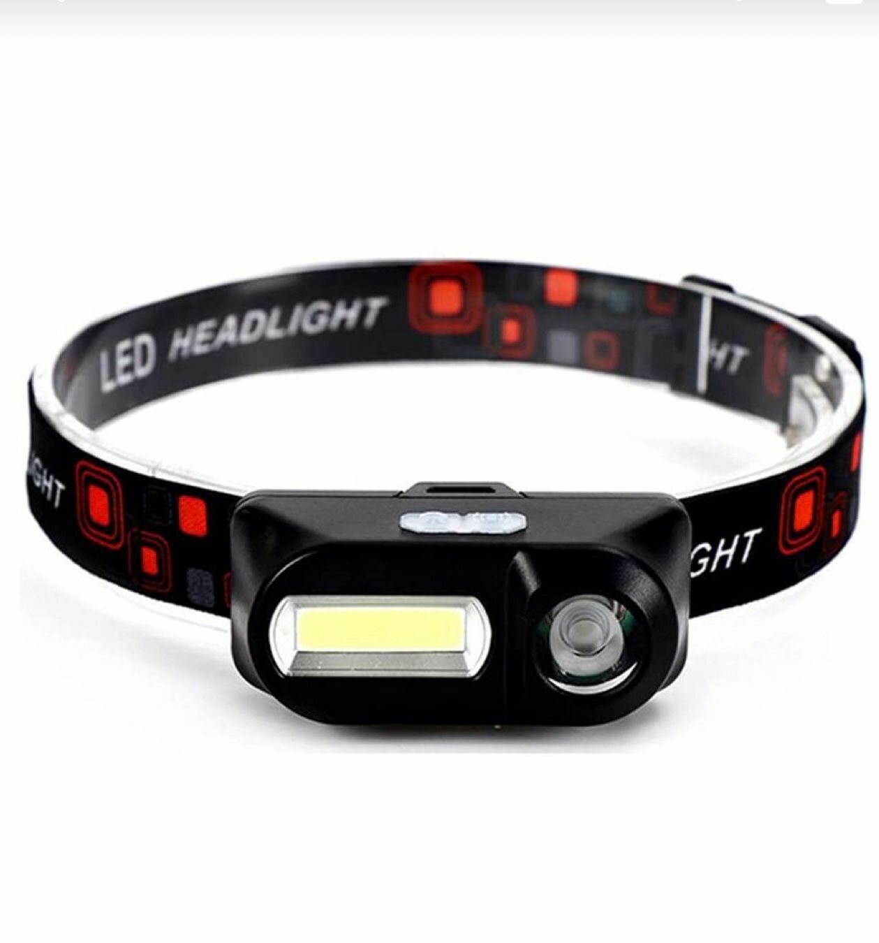 Фонарь налобный светодиодный аккумуляторный HT821, сверхмощный с USB зарядкой