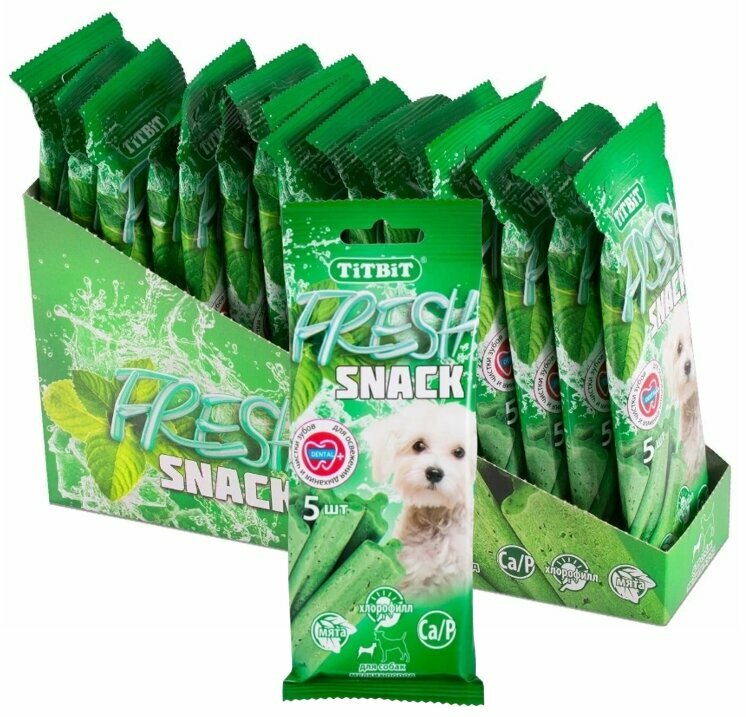 Снеки для мелких собак Titbit Fresh, 55 гр, 18 шт