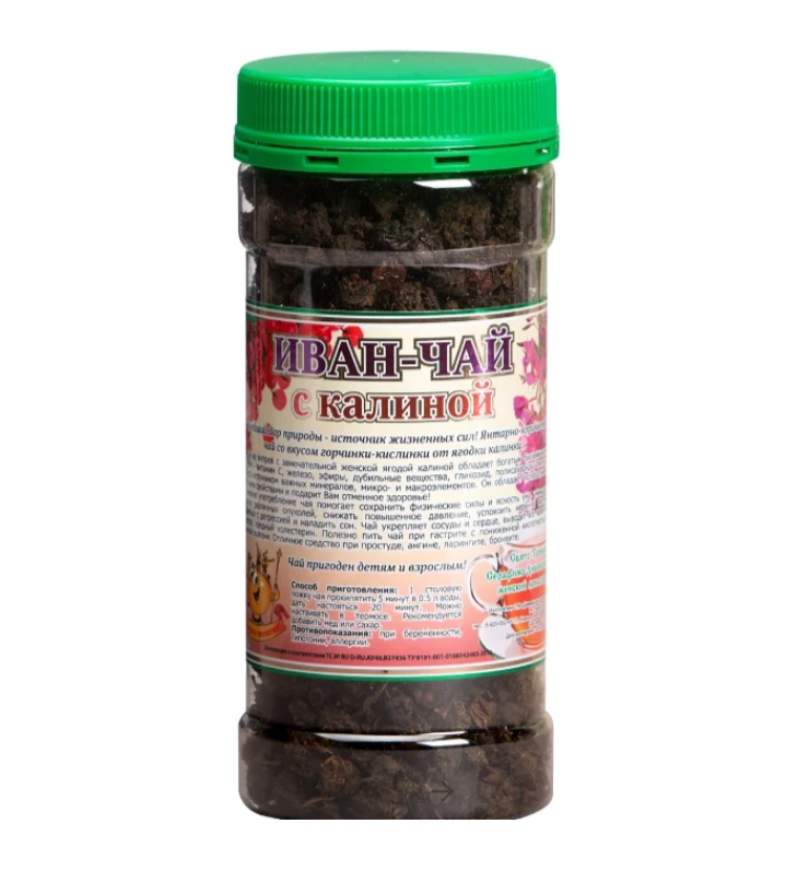 Иван-чай с калиной 100гр. (банка) Дивеевская Здравница