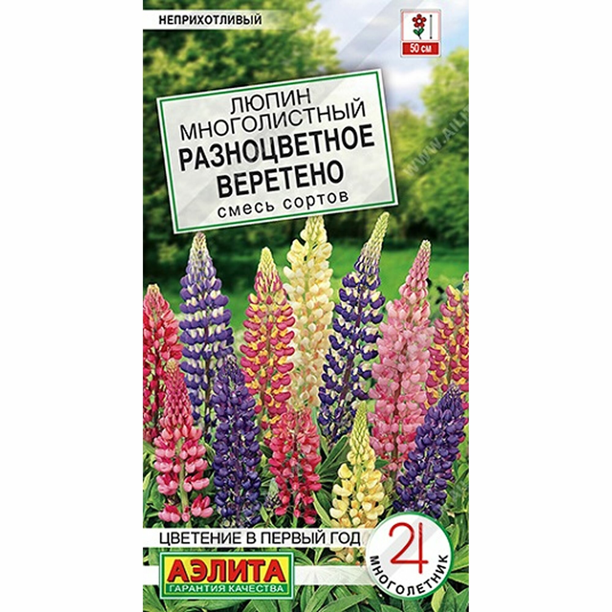 Семена Люпин - Разноцветное веретено, Аэлита, 1 пачка - 15 семян