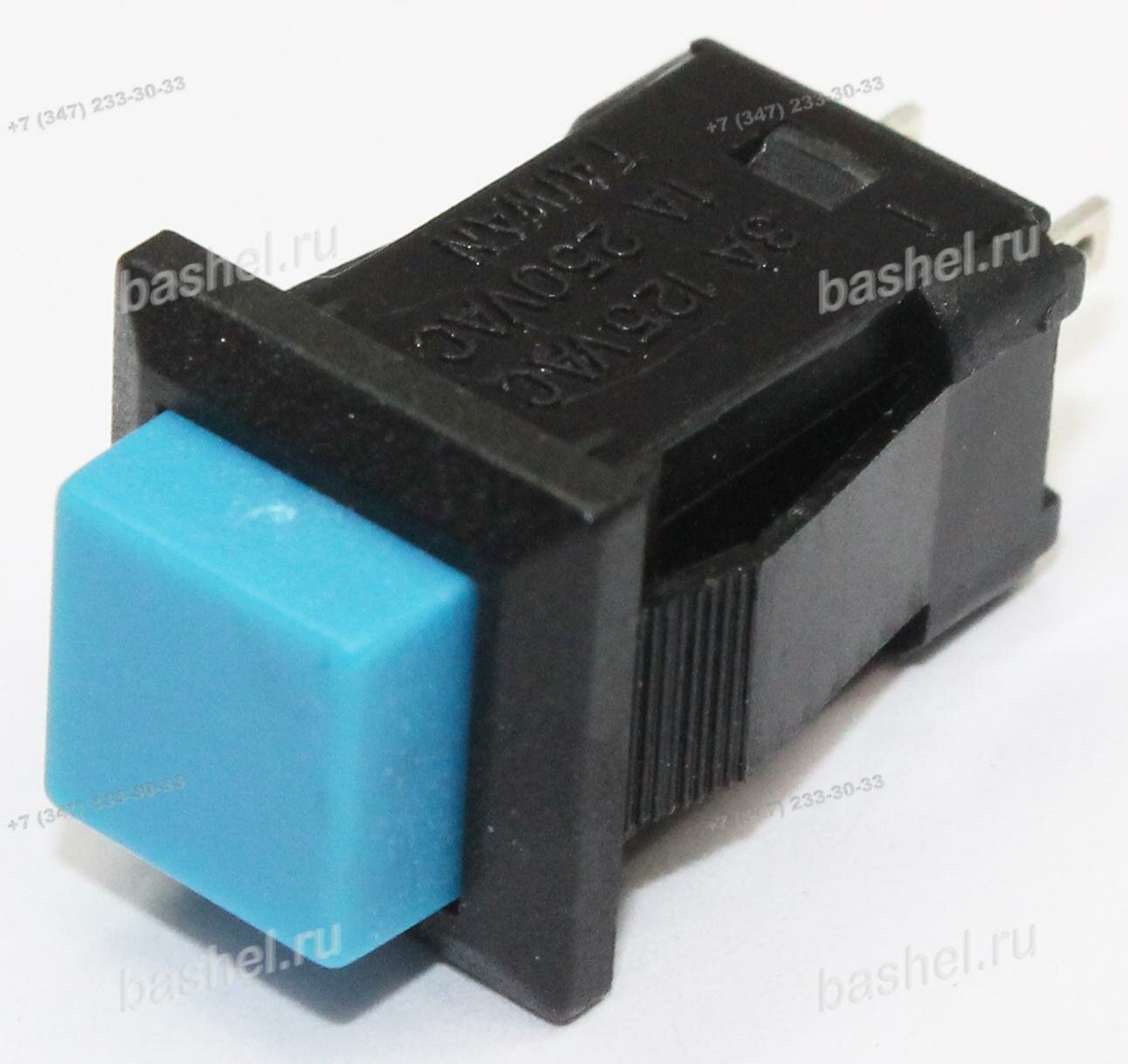 Кнопка PBS-15C квадр, без фикс, на размыкание ON-(OFF), синяя