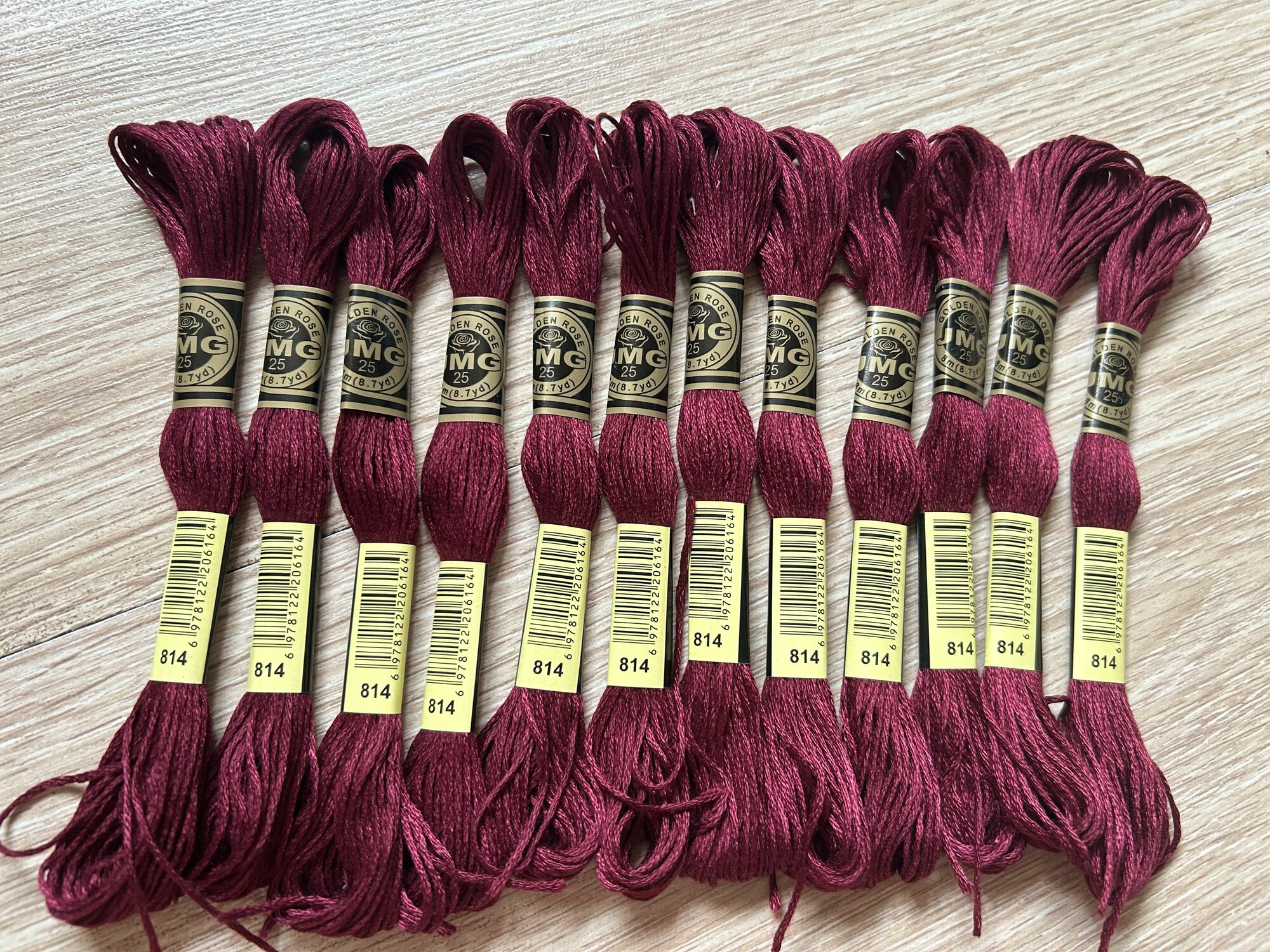 Нитки для вышивания JMC мулине (150-3866) 100% полиэфир 12 штук x 8 м