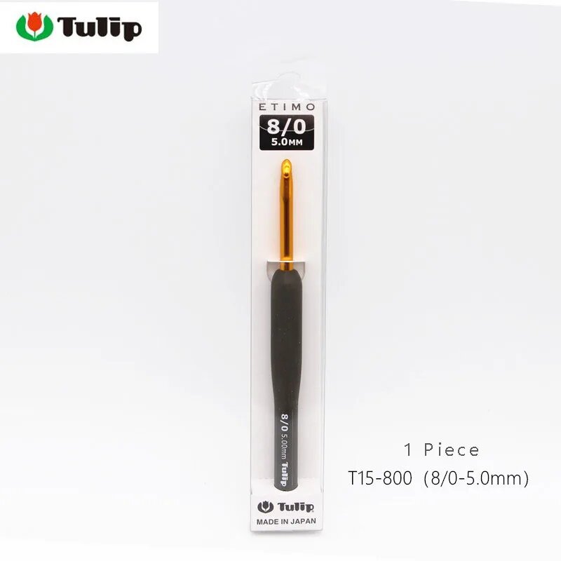 Крючок для вязания Tulip Etimo 8/0 (5.0 мм), черный