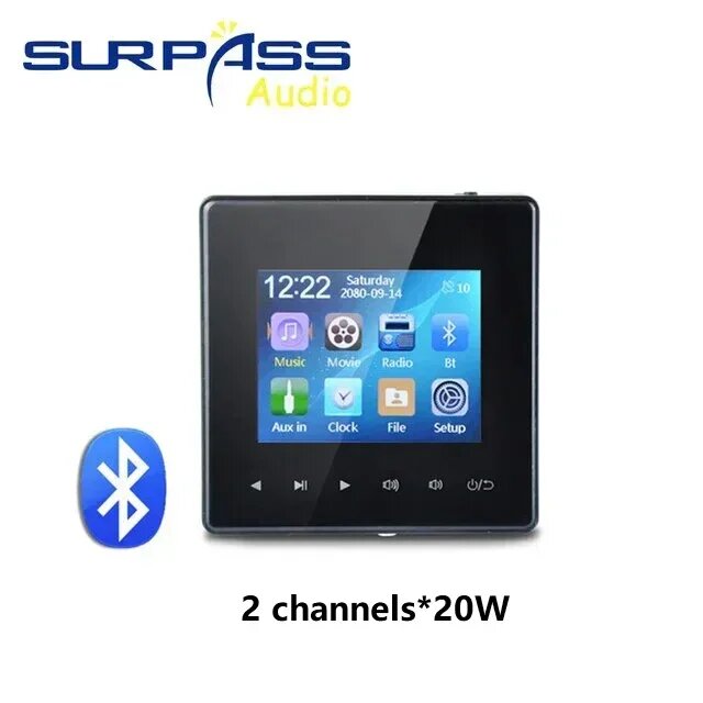 SURPASS Домашний настенный усилитель Bluetooth 2CH-Black