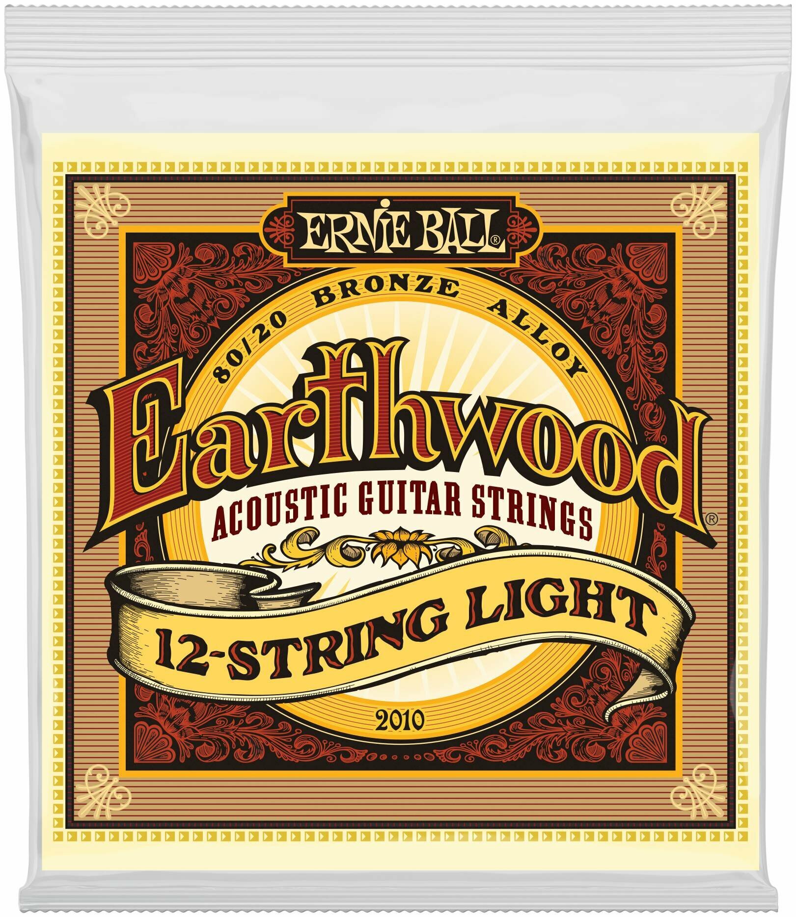 ERNIE BALL 2010 Earthwood 80/20 Bronze Light 9-46 - Струны для акустической 12-струнной гитары