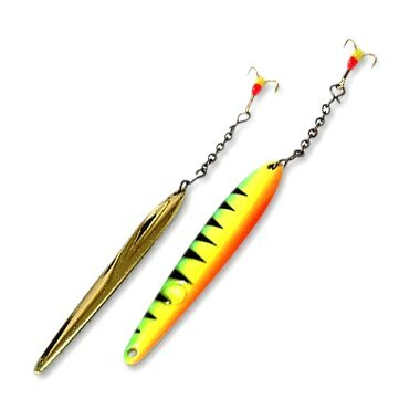 Блесна колеблющаяся NILS MASTER Hanski зима вертикал. цепочка тройник с каплей 10.0г 60мм #180 B/FT