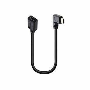 Переходник USB type С (m) Г-образный штекер на гнездо mini USB (f) 28sm