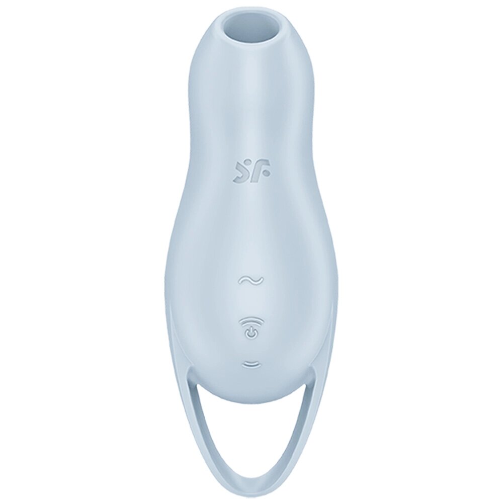 Вакуумный стимулятор клитора с вибрацией Satisfyer Pocket Pro 1, голубой