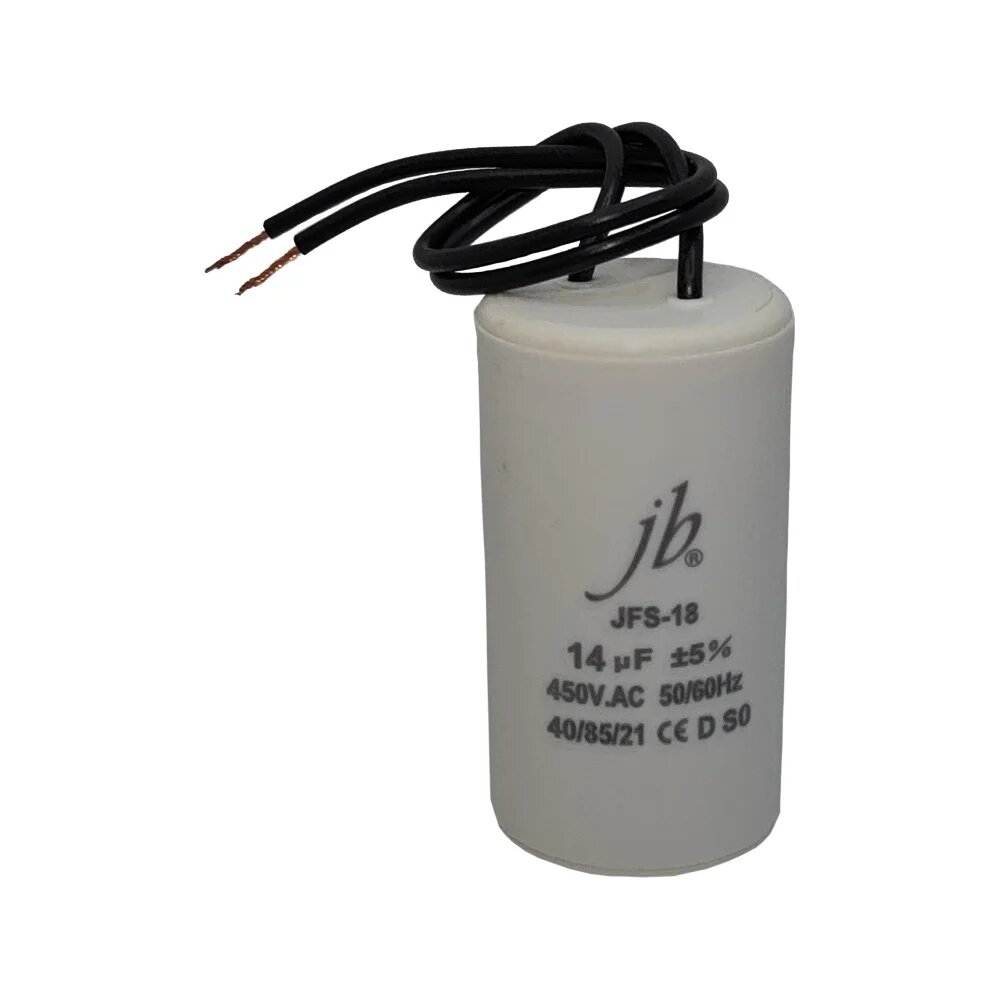 Конденсатор пусковой JB Capacitors 14мкФ, 450В, 40x70, JFS-18 (CBB60-K) (гибкие выводы),