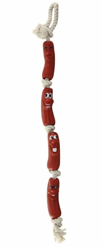 Triol Игрушка для собак. Верёвка "Четыре сосиски" 58см (0252XJ)