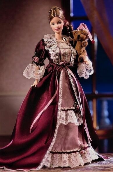 Кукла barbie Victorian with cedric bear (Барби викторианской эпохи с медведем Седриком), Ограниченное коллекционное издание