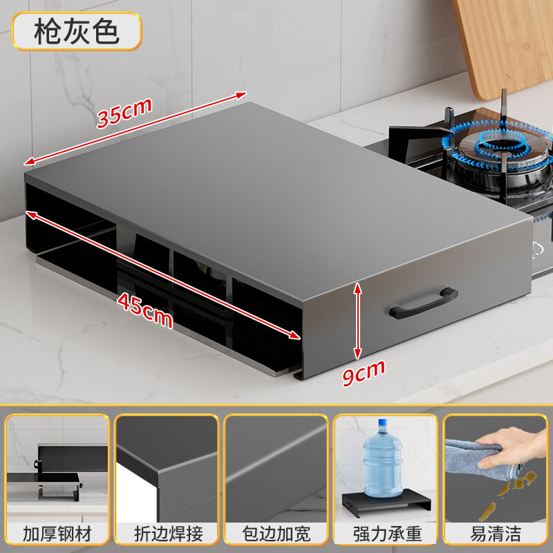 Крышка кухонной газовой плиты, одинарная, с ручкой, серая