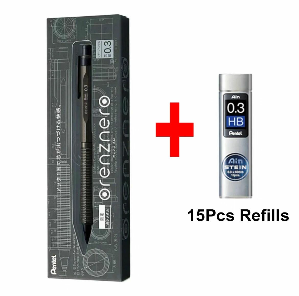 Карандаш автоматический Pentel PP3003-A, HB, металлический, с низким центром тяжести
