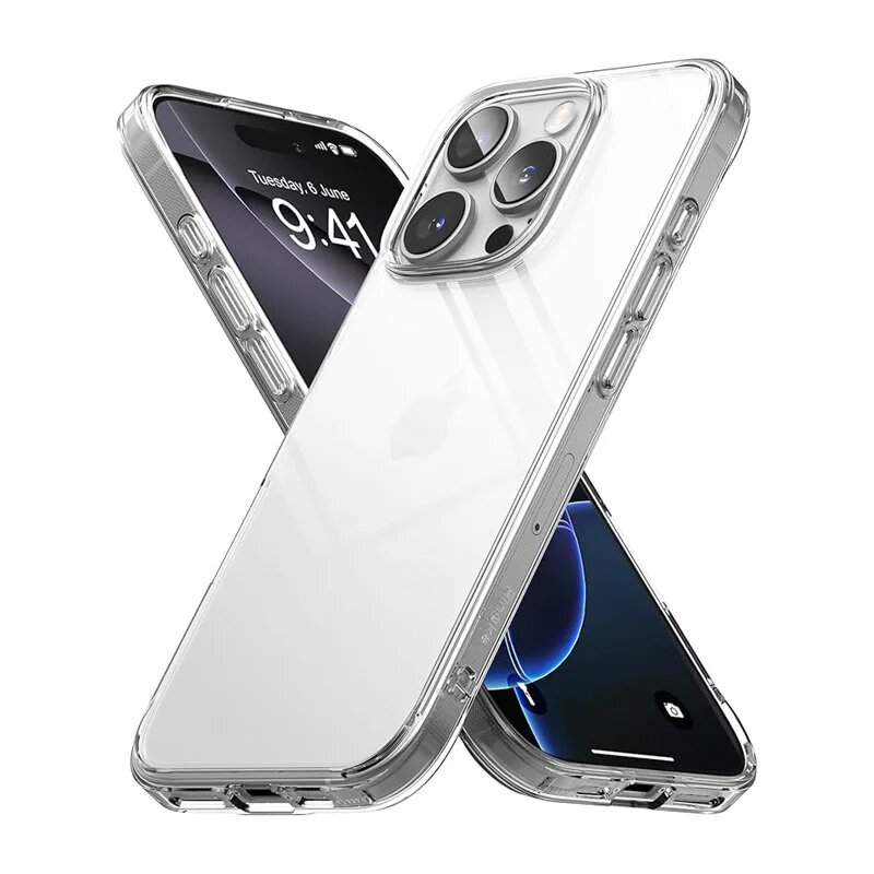 Ringke Fusion, совместимый с iPhone 16 Pro Max (2024), чехол 6,9 дюйма с защитой от отпечатков пальцев, матовая прозрачная жесткая задняя панель и мягкая рамка из ТПУ Clear for 16 Pro Max