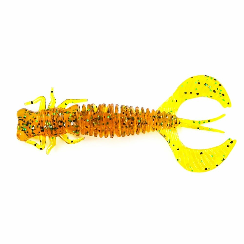Приманка силиконовая B&U Larva, 51мм, желто-зеленая, 15шт