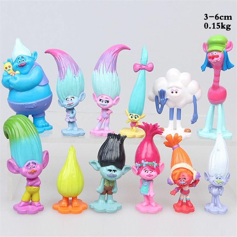 Набор фигурок из мультфильма Тролли - Trolls (12шт)