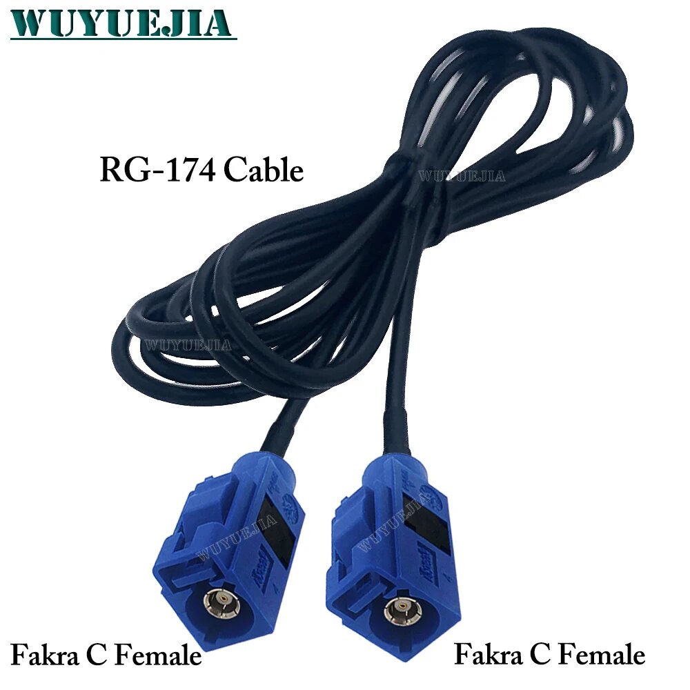 RG-174 кабель WUYUEJIA синий Fakra C-Fakra I 50 Ом 10см-10м 1 Meters, Fakra CFto Fakra CF
