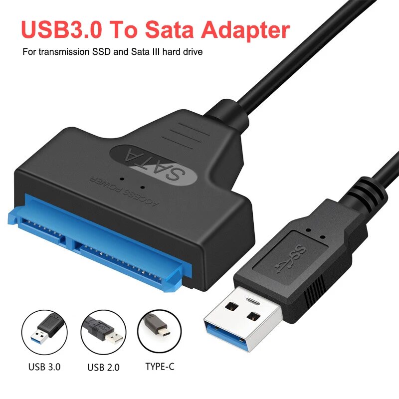 Адаптер SATA to USB 3.0 Type-C 22см — фото 1