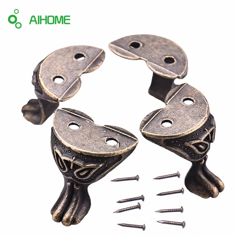 Античные латунные защитные уголки для деревянных коробок 4 шт