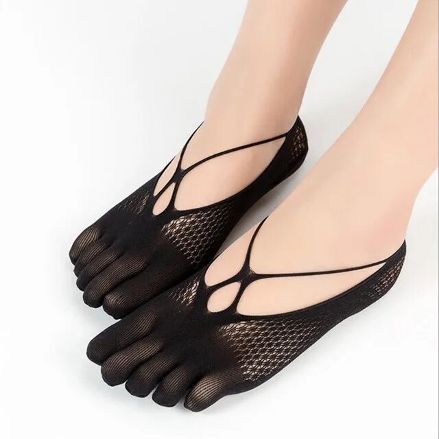 Компрессионные носки, ортопедические ультра низкие носки с гелевыми вкладышами, дышащие Black2