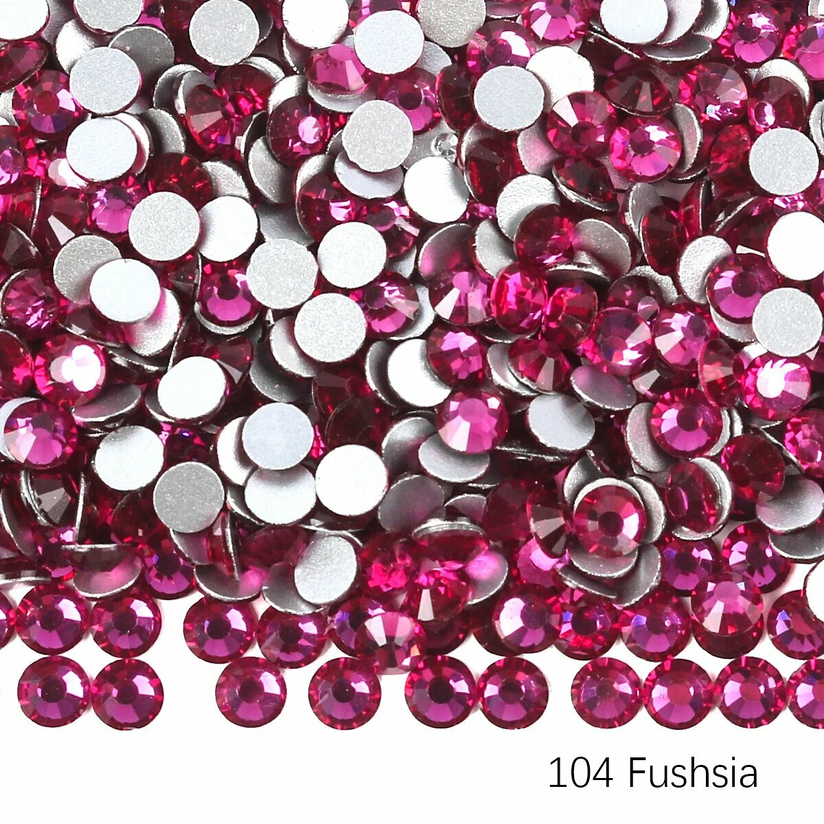 Стразы фуксия 104 CRYSTAL SS6-SS30, 1440шт