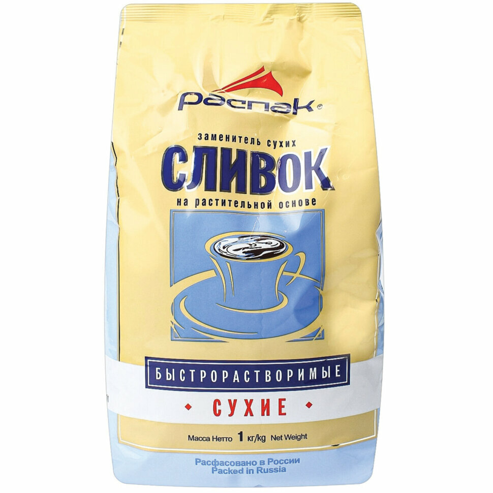 Сливки сухие быстрорастворимые 1000 г (~ 400 порций), распак, 11224, 621510