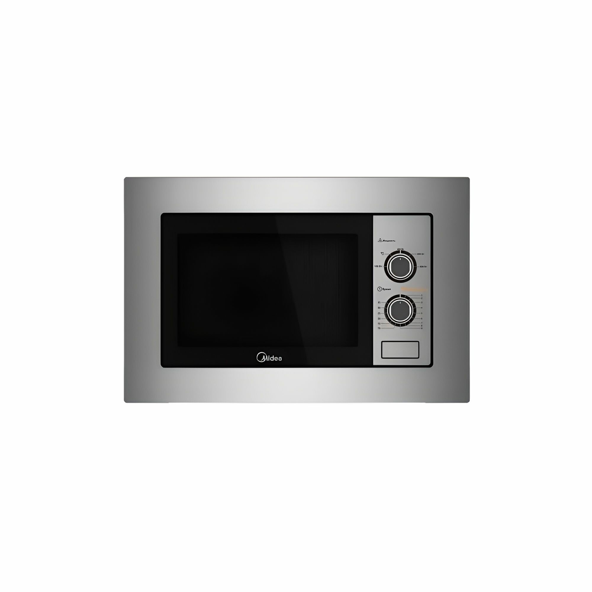 Встраиваемая микроволновая печь Midea ММ820В2Q-SS, серебристая, 800Вт, нержавеющая сталь