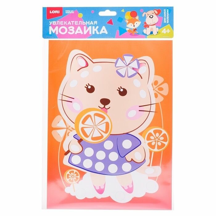 Мозаика LORI Увлекательная, набор большой, "Кошечка" в коробке (Км-012)