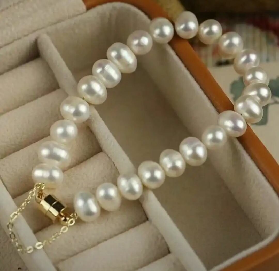 Браслет, искусственный камень, жемчуг имитация